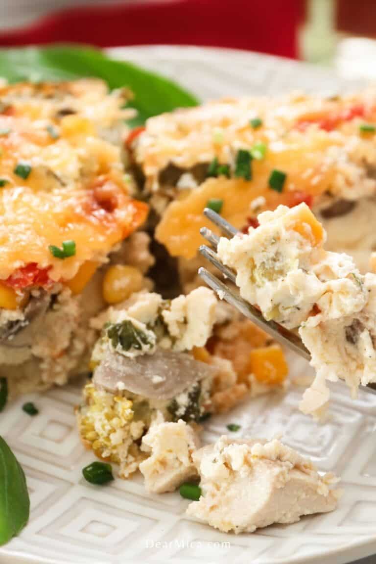 Low Carb Leftover Turkey Casserole - Dear Mica