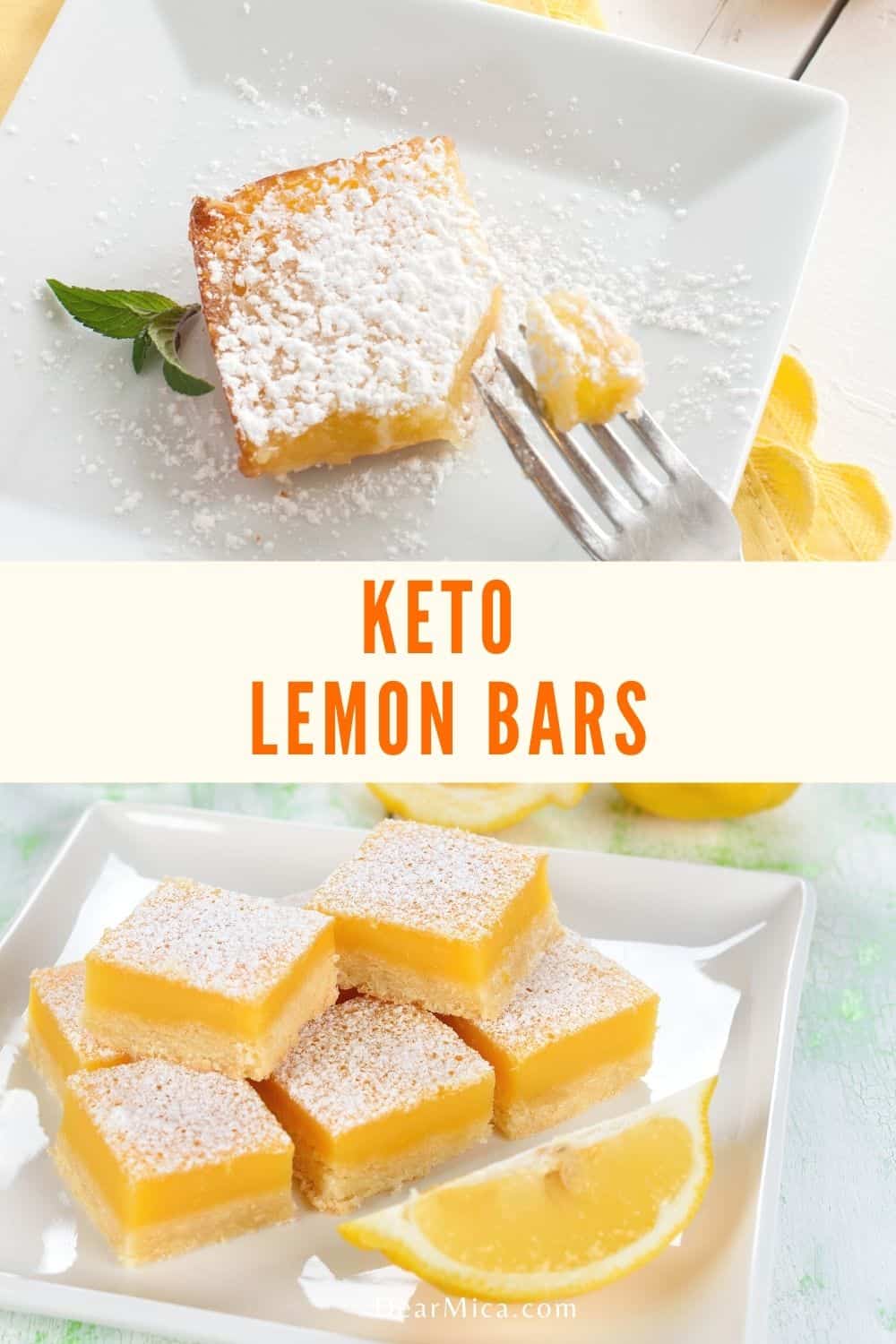 Keto Lemon Bars - Dear Mica