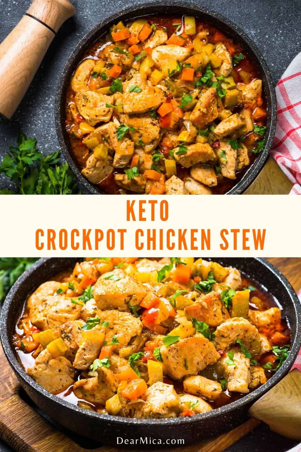 Keto Crockpot Chicken Stew - Dear Mica