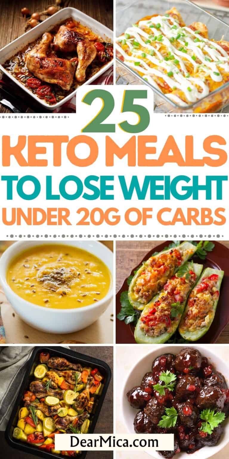 25 Easy Keto Meals Under 20g of Carbs - Dear Mica